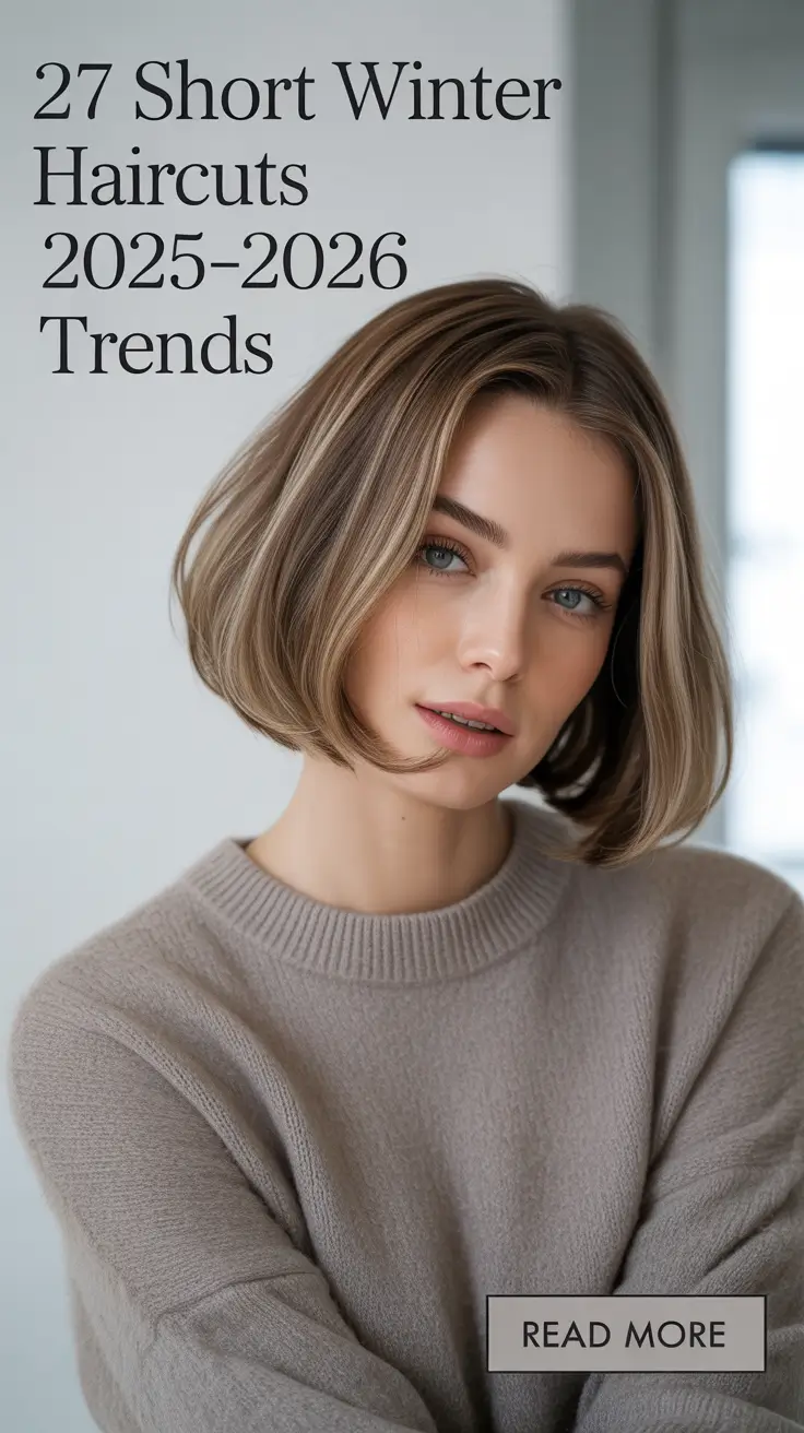 Short Winter Haircuts 2025–2026 Trends – Chic Pixie, Bob & Lob Ideas